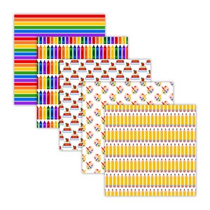 Back to School Digital Paper Pack, Kid Scrapbooking Paper Patterns ...