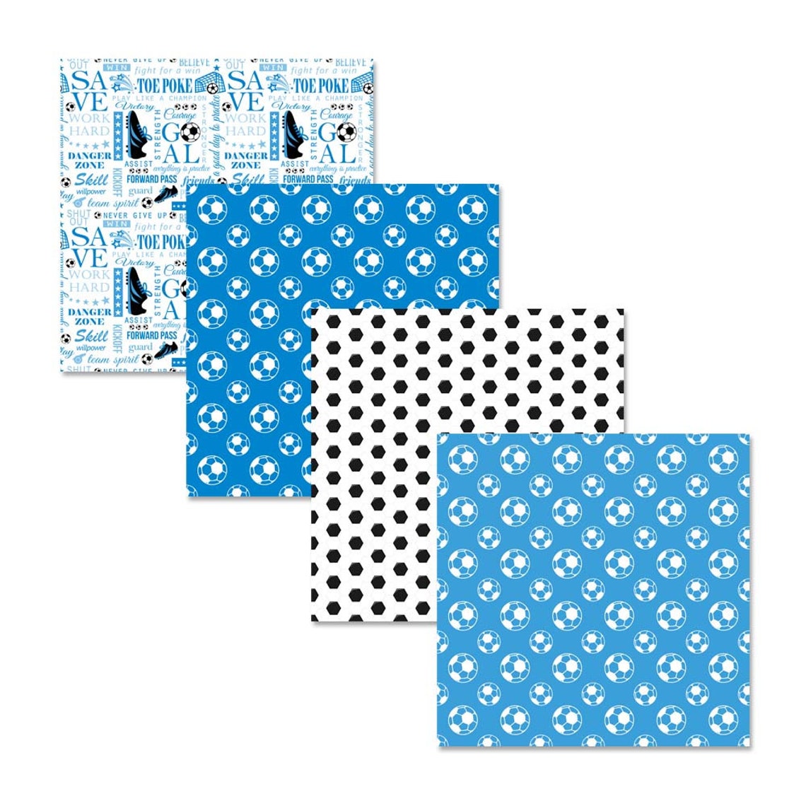 Soccer Digital Scrapbook Papers & Backgrounds, Sports Theme ...