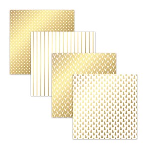 White & Gold Christmas Digital Paper, Elegant Christmas and Holiday ...