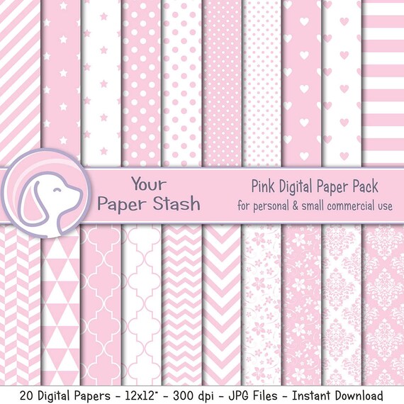 Baby Pink Scrapbook Paper