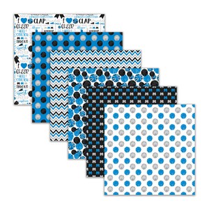 Cheer Team Cheerleader Digital Paper Pack, Blue Gray Black Cheerleading ...