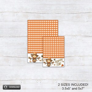 Happy Fall Scarecrow Cookie Cards for Thanksgiving and Autumn Parties ...