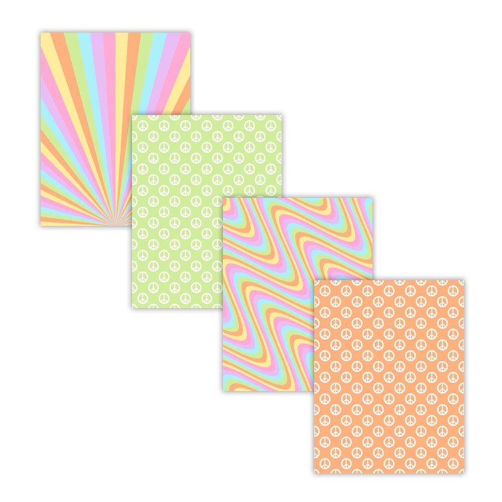 Printable Retro Groovy Digital Scrapbook Papers Hippie Lava - Etsy