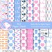 8.5x11" Birthday Printable Digital Paper Pack, Boy Birthday Scrapbook ...