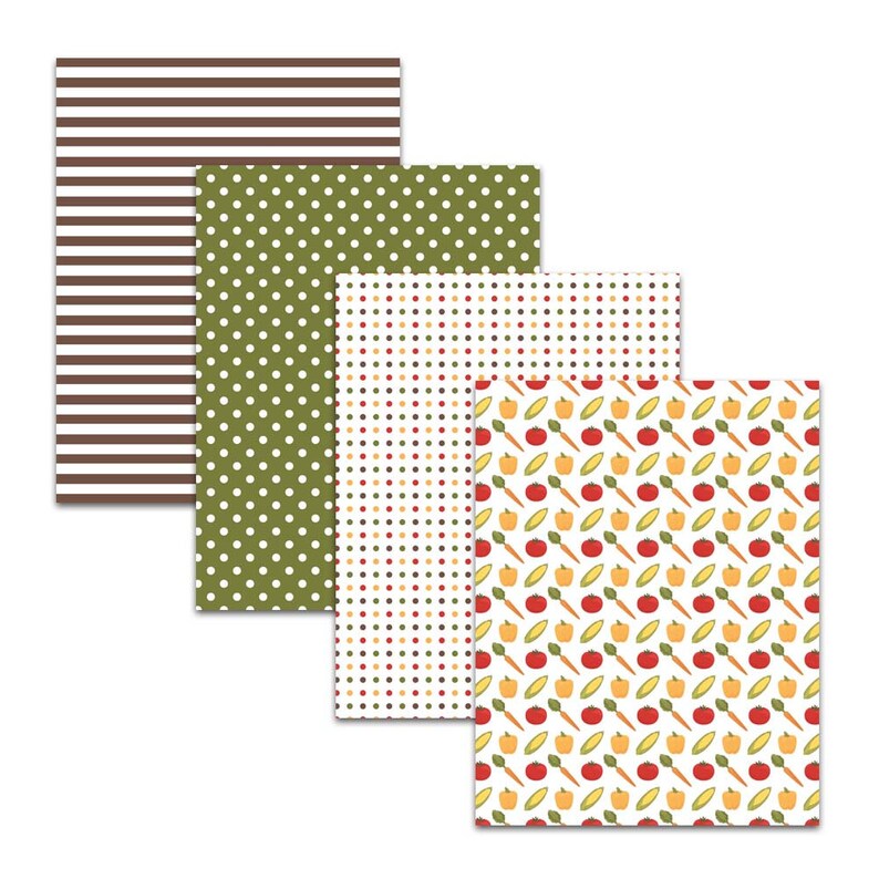 Garden Digital Papers for Summer Scrapbook Pages Vegetable - Etsy