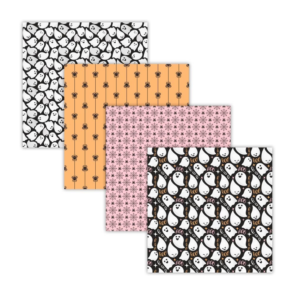 Halloween Ghost Digital Scrapbook Paper Pack Spider Web Ghost - Etsy