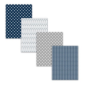 8.5x11" Navy Blue and Gray Arrow Digital Paper Pack, Masculine Digital ...