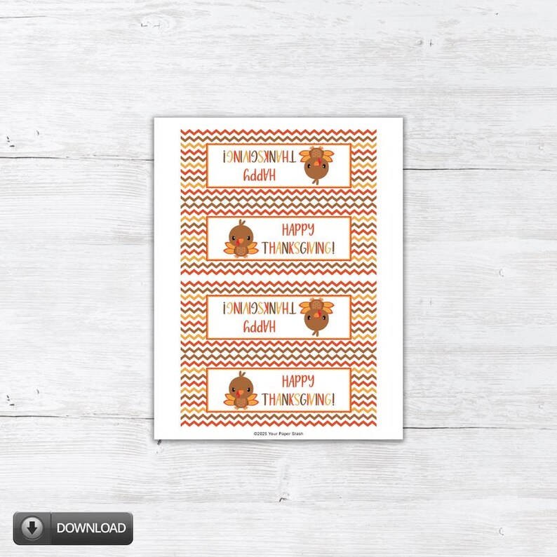 Printable Turkey Toes Treat Bag Toppers for Thanksgiving & Autumn ...