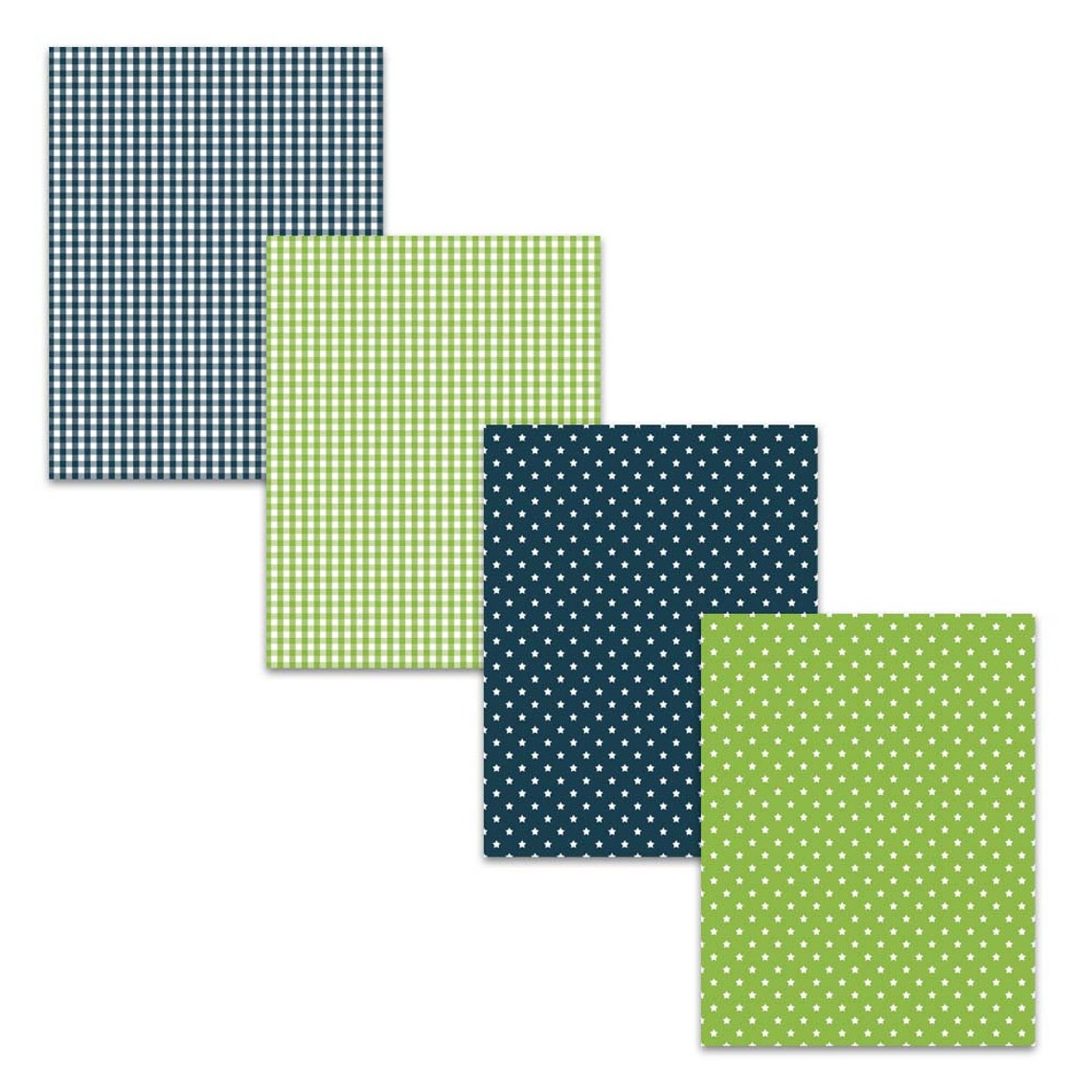 Lime Green & Navy Blue Digital Paper Back With Stripes Polka - Etsy