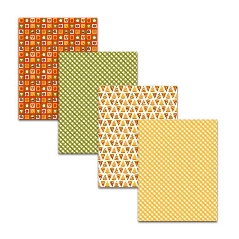 Printable Pizza Digital Paper Pack Pizza Party Pepperoni | Etsy