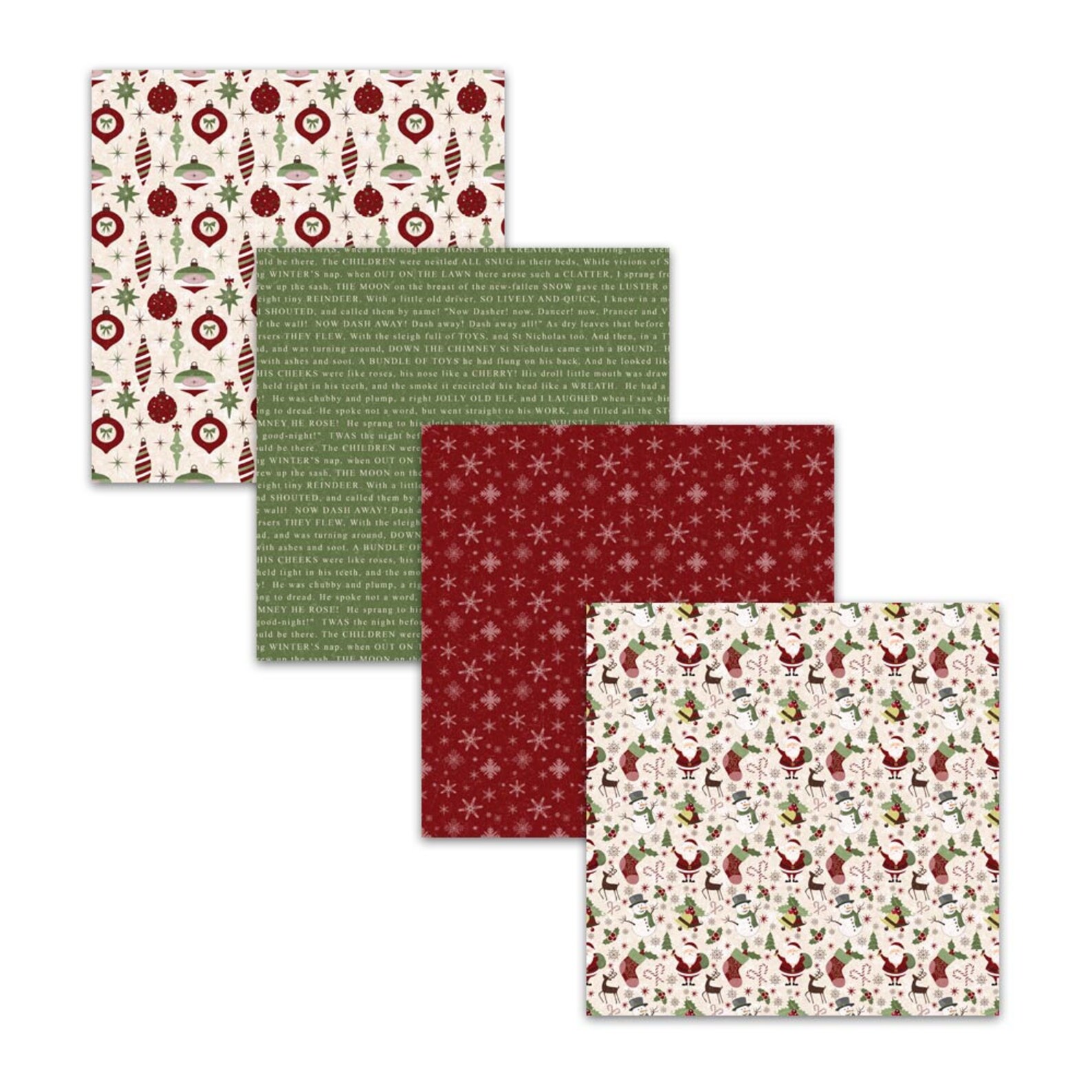 Textured Christmas Digital Scrapbook Papers, Old Fashioned Scrapbook ...