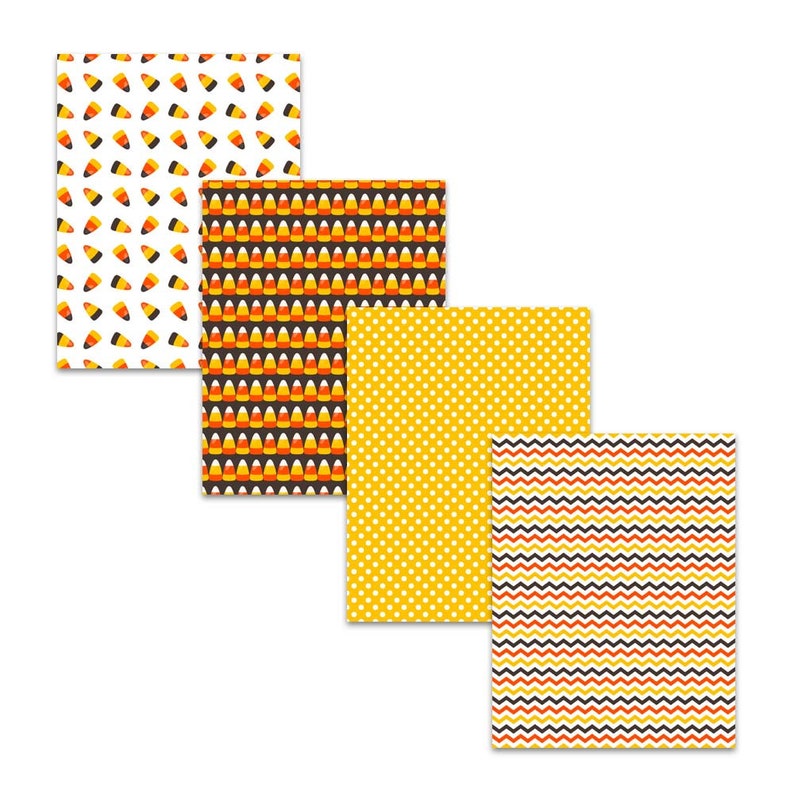 8.5x11" Fall Candy Corn Digital Paper Pack for Halloween & Thanksgiving ...