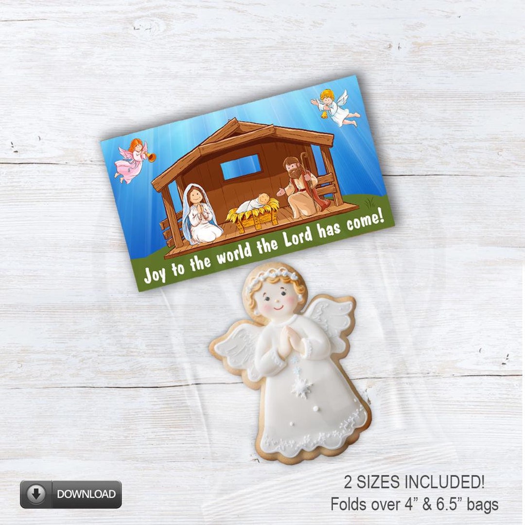 Printable Nativity Treat Bag Topper, Christian Christmas Bag Topper ...