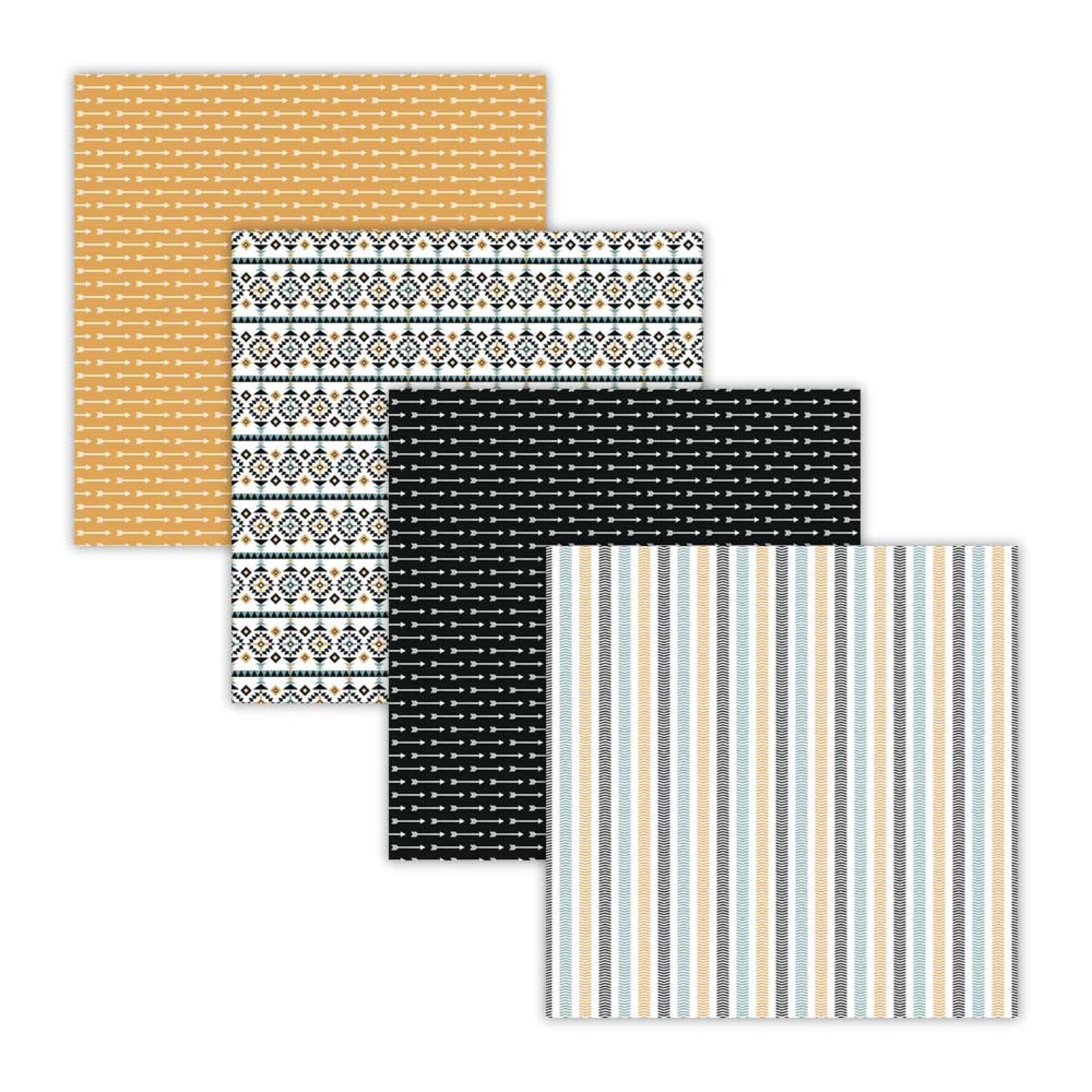 Tribal Arrow Digital Paper Pack, Aztec Scrapbook Papers and Backgrounds ...