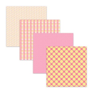 Pink Lemonade Digital Scrapbook Papers With Lemons Polka Dots & Striped ...