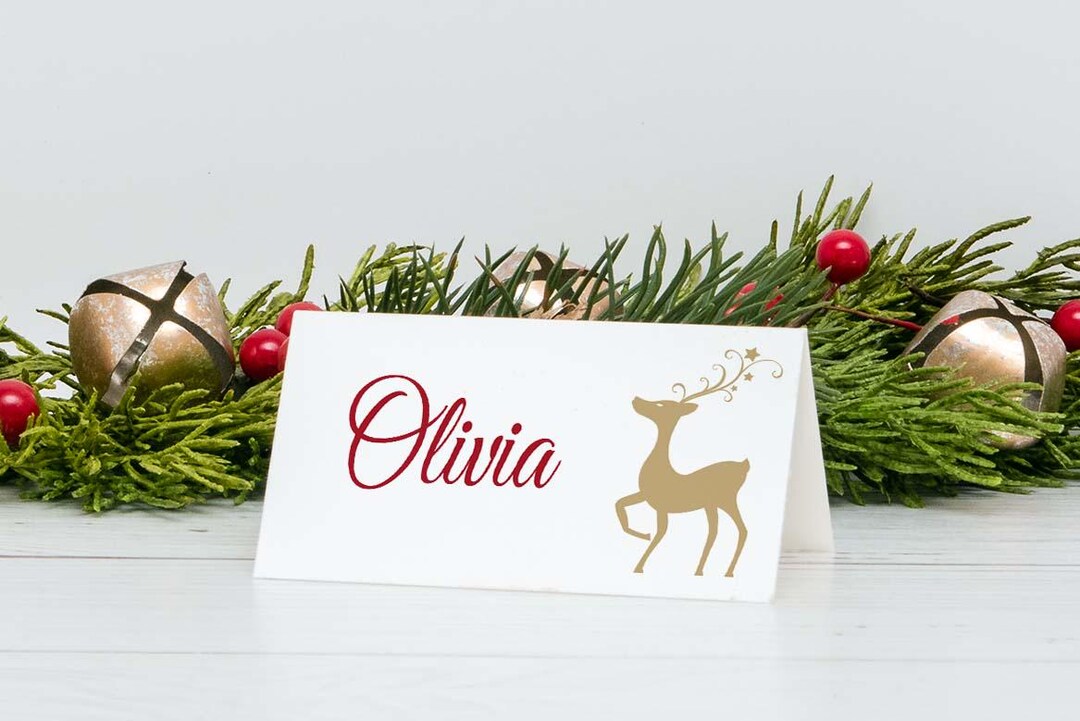 Printable Christmas Place Cards Tent Cards and Food Cards for Dinner ...