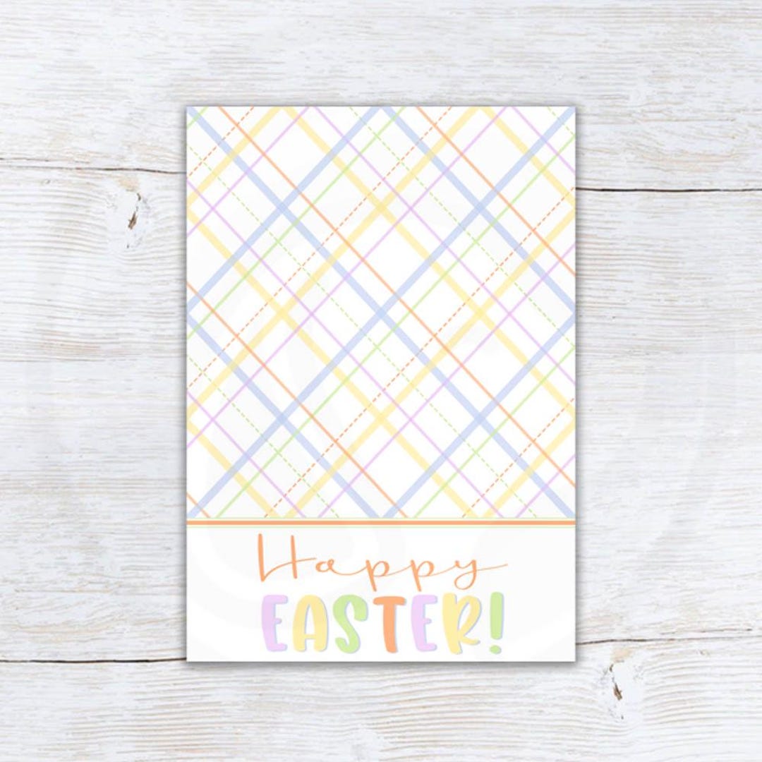 Printable Easter Mini Cookie Card | 3.5x5 Happy Easter Cookie Backers ...