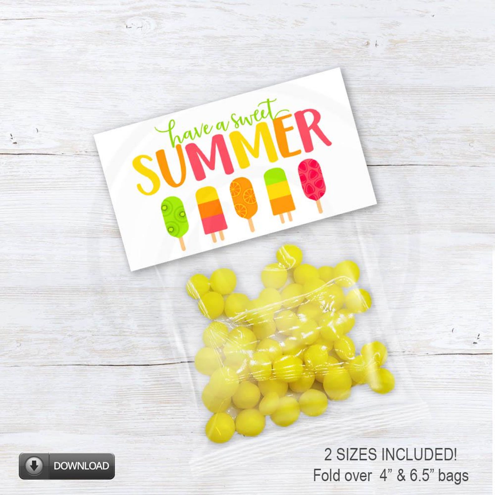 Have a Sweet Summer Printable Bag Topper, Popsicle Candy or Cookie ...