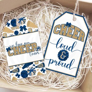 Printable Cheerleader Gift Tags, Cheer Squad Team Coach Cookie and Gift ...