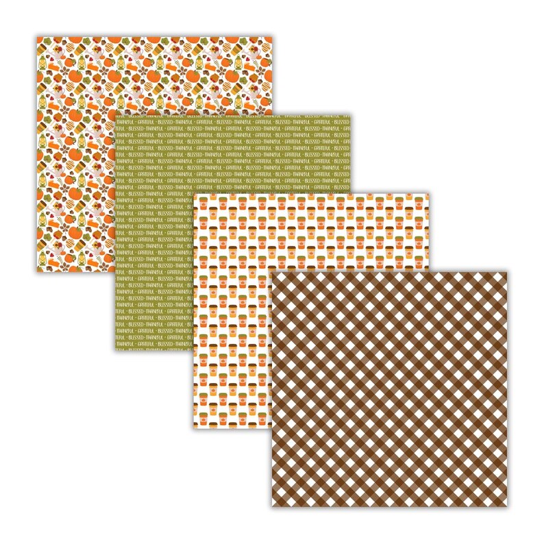 Autumn Digital Scrapbook Papers and Backgrounds Pumpkin Spice | Etsy