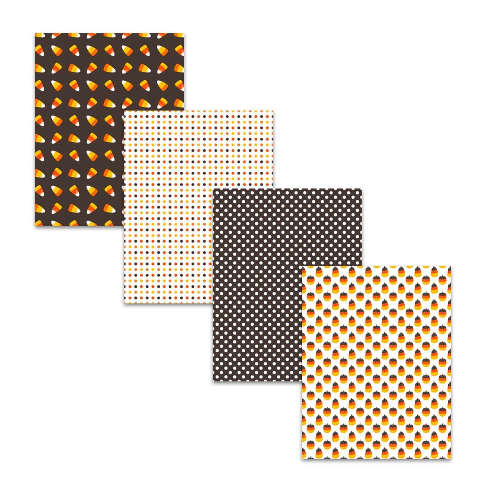 8.5x11 Candy Corn Digital Paper Pack, Fall Halloween Printable ...