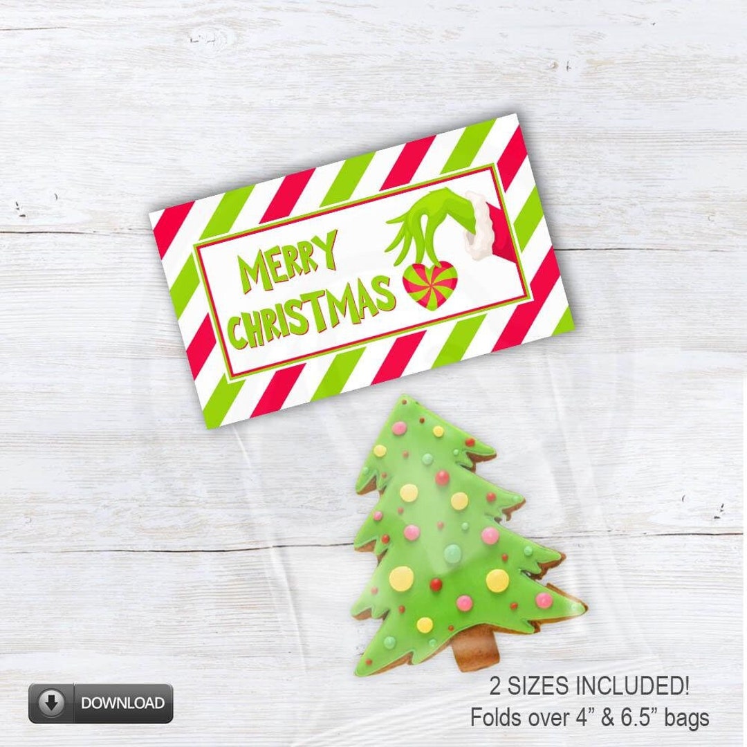 Printable Christmas Treat Bag Toppers, Holiday Kid's Chrsitmas Winter ...