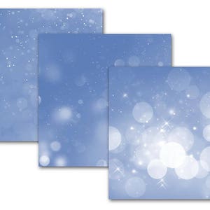 Blue Bokeh Digital Background Papers for Baby Showers Weddings ...