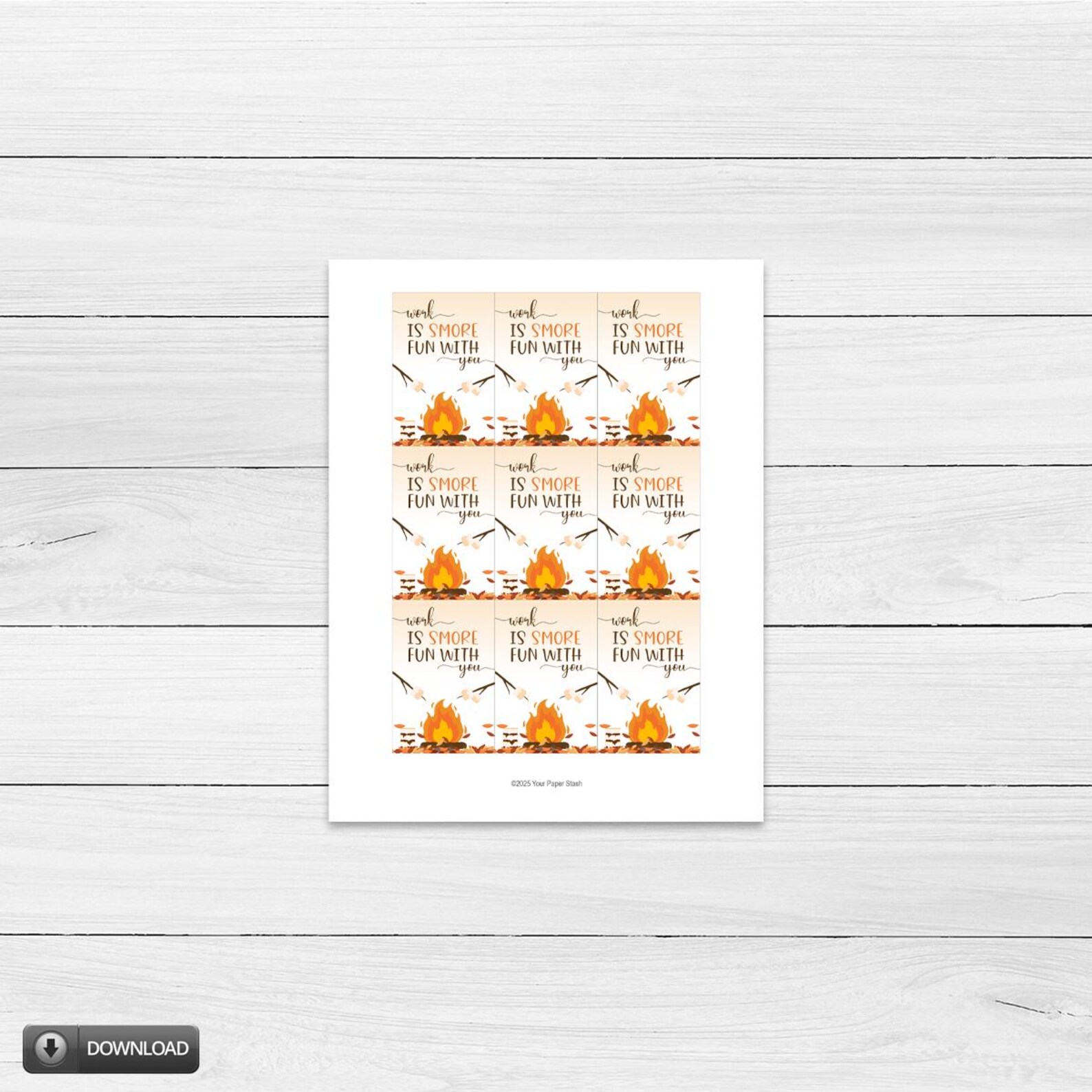 Printable Smore Gift Tags, Fun Treat Bag Topper (PDF) - Etsy