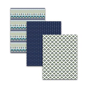 8.5x11" Blue and Lime Aztec Tribal Digital Scrapbook Papers and ...