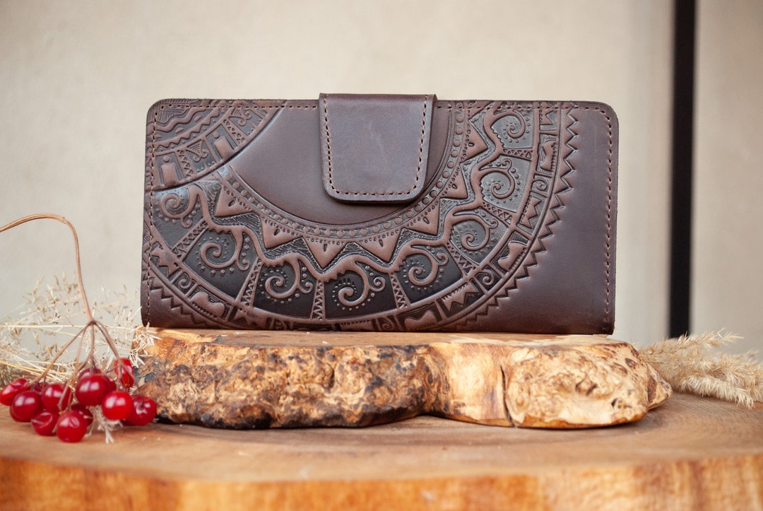 Women's Wallet Leather Long Boho Wallet, Women's Wallet, Wallet With ...