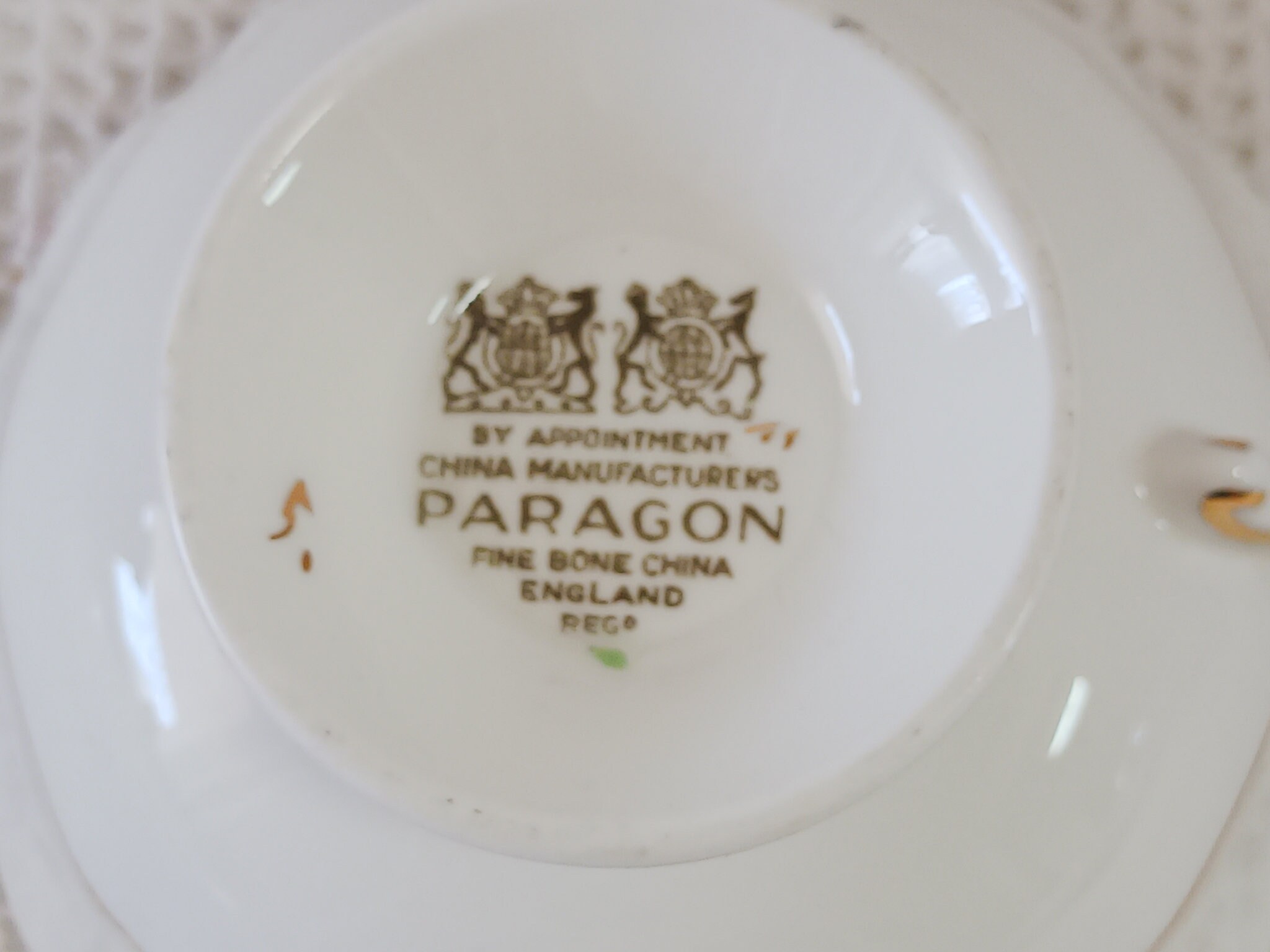 1957 Paragon Fine Bone China Tea Cup and Saucer to Commemorate the ...