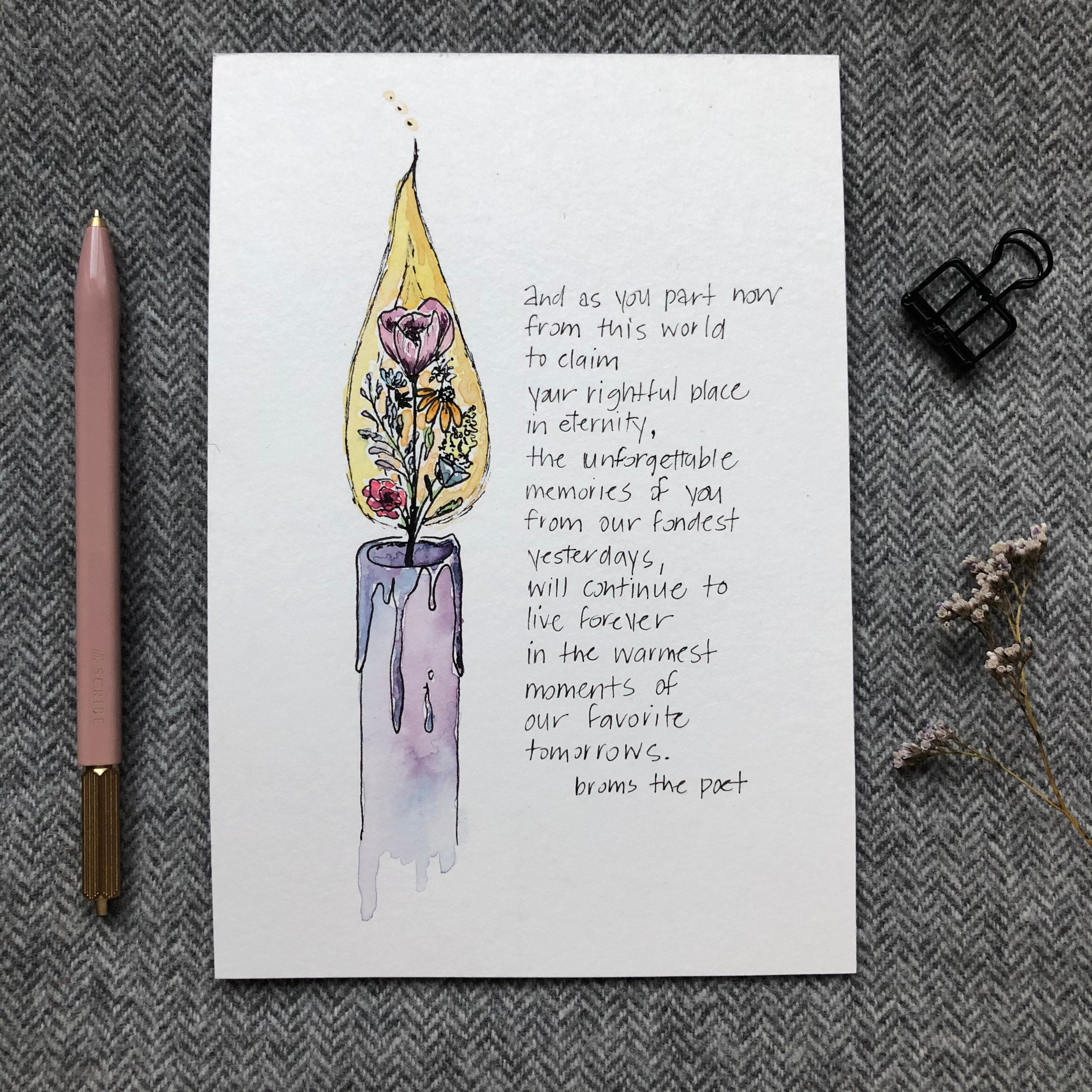 Condolence Card Modern Sympathy Card Sympathy Card | Etsy