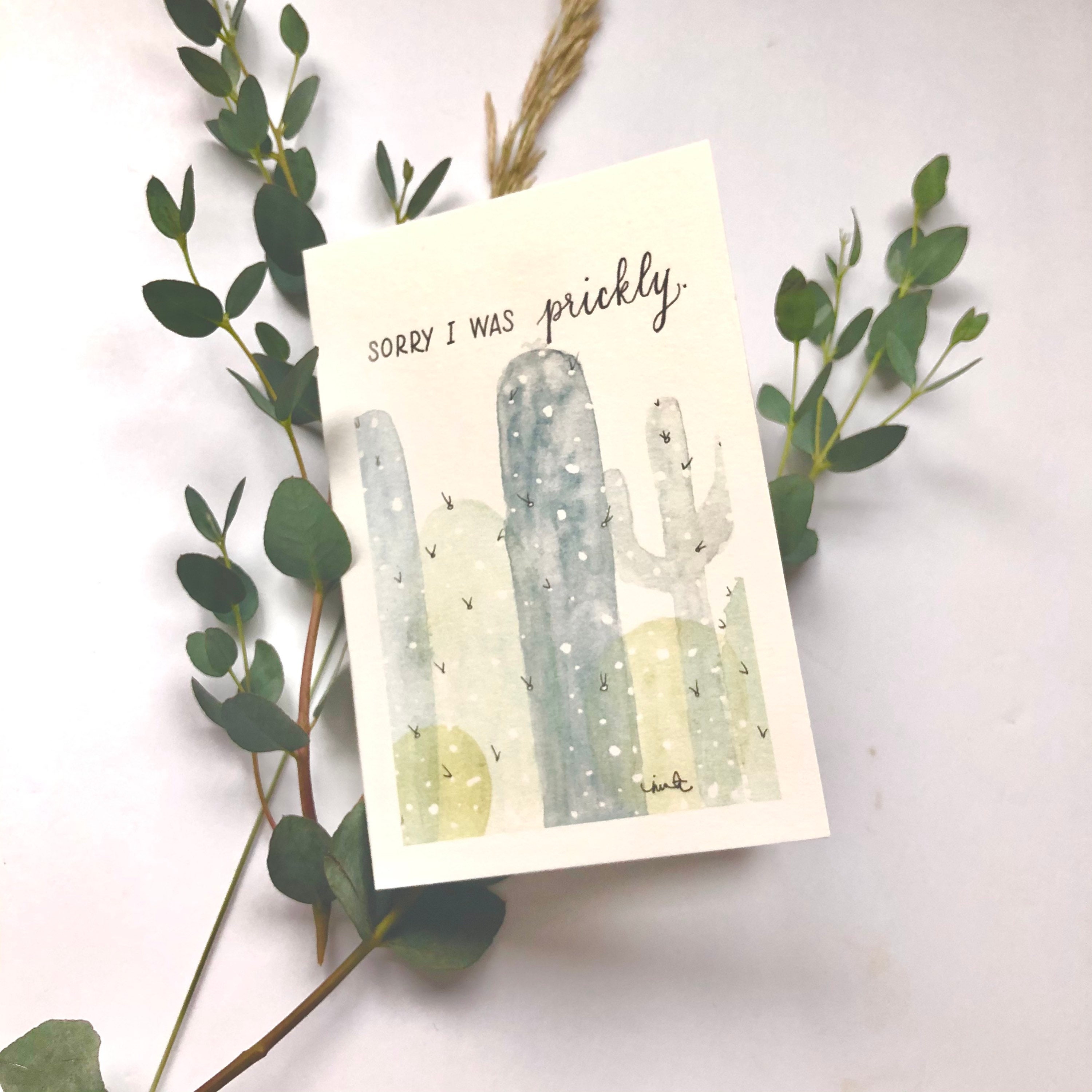 Funny Sorry Card, Sorry I Was Prickly Greeting Card, Humorous Apology ...