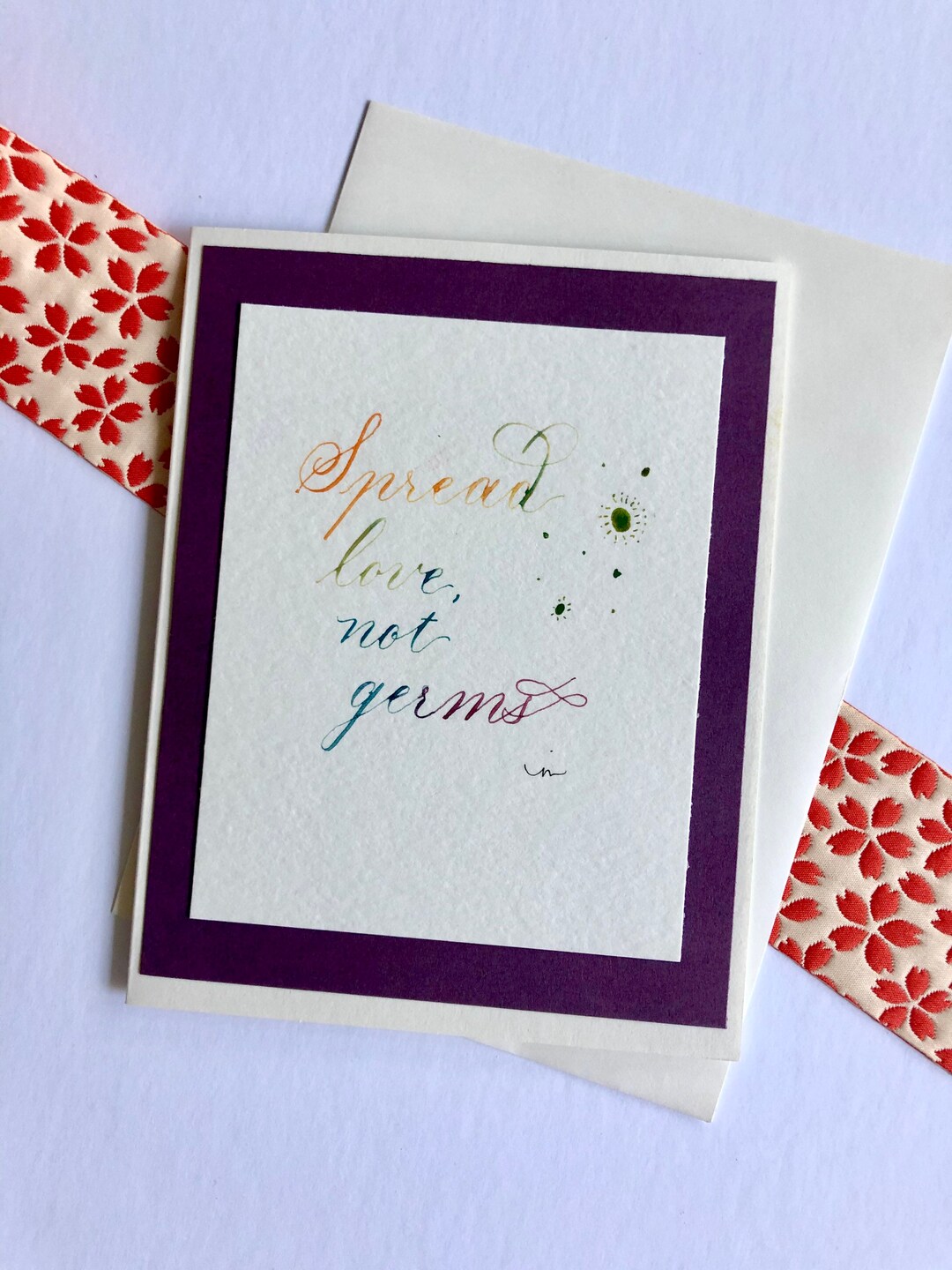 Spread Love Not Germs Card. Quarantine Card, I Miss You Card - Etsy