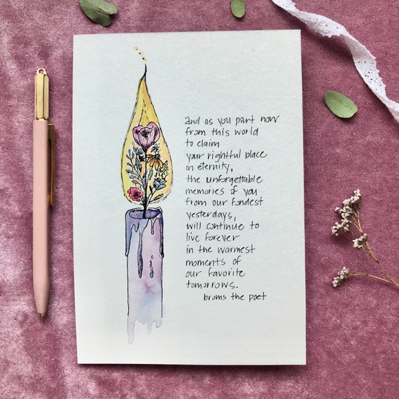 Condolence Card Modern Sympathy Card Sympathy Card | Etsy