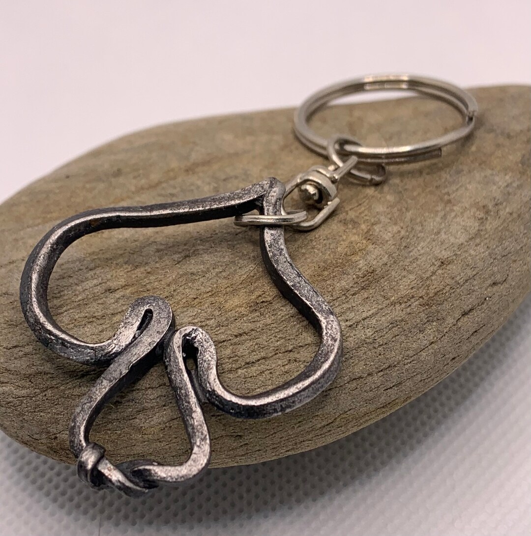 Wrought Iron Key Ring, Bow Design - Etsy