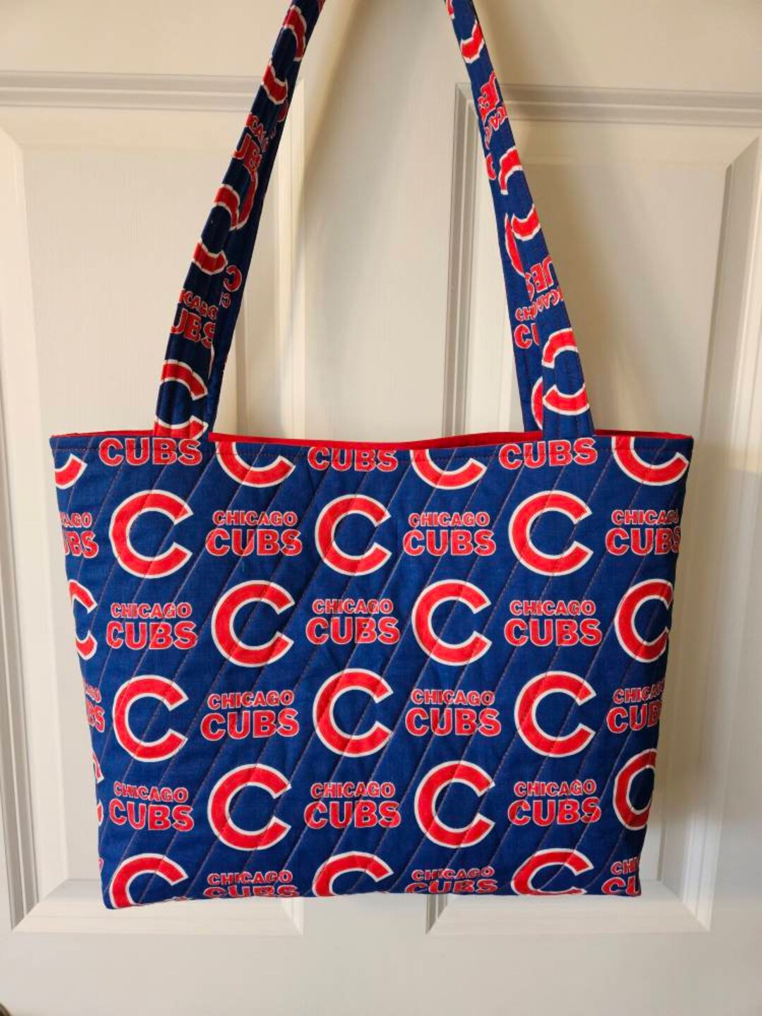 Chicago Cubs Quilted Tote, Everyday Carry, Essential, Carryall, Travel ...