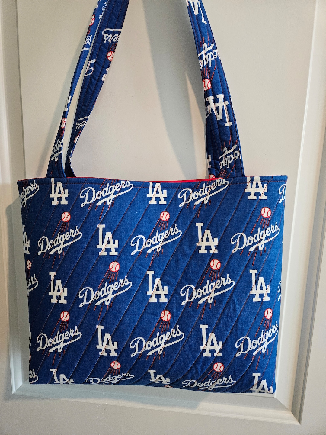 L.A. Dodgers Quilted Tote Bag, Everyday Carry, Essentials, Purse ...