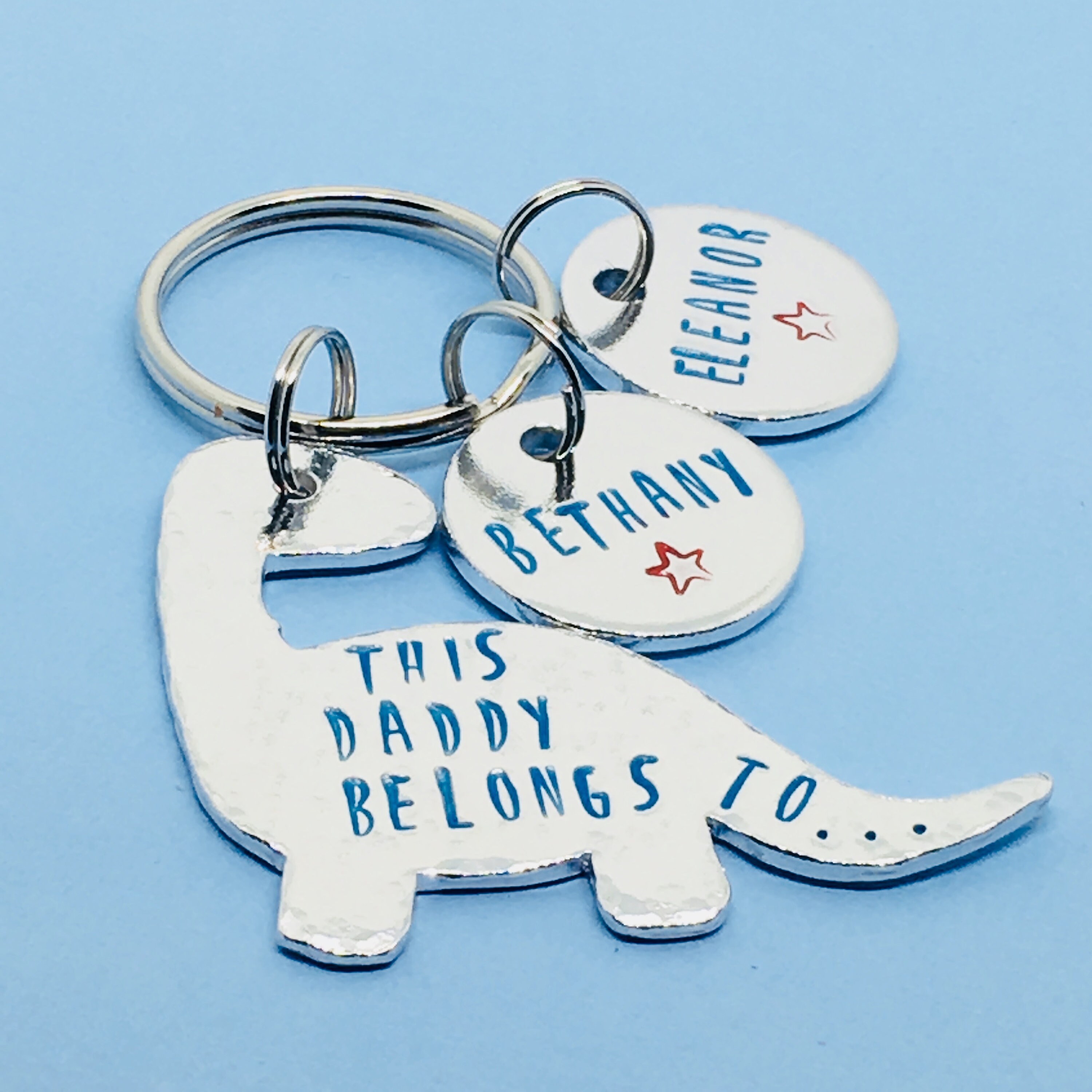 Dinosaur Keyring This Daddy Belongs to Keyring Personalised | Etsy UK