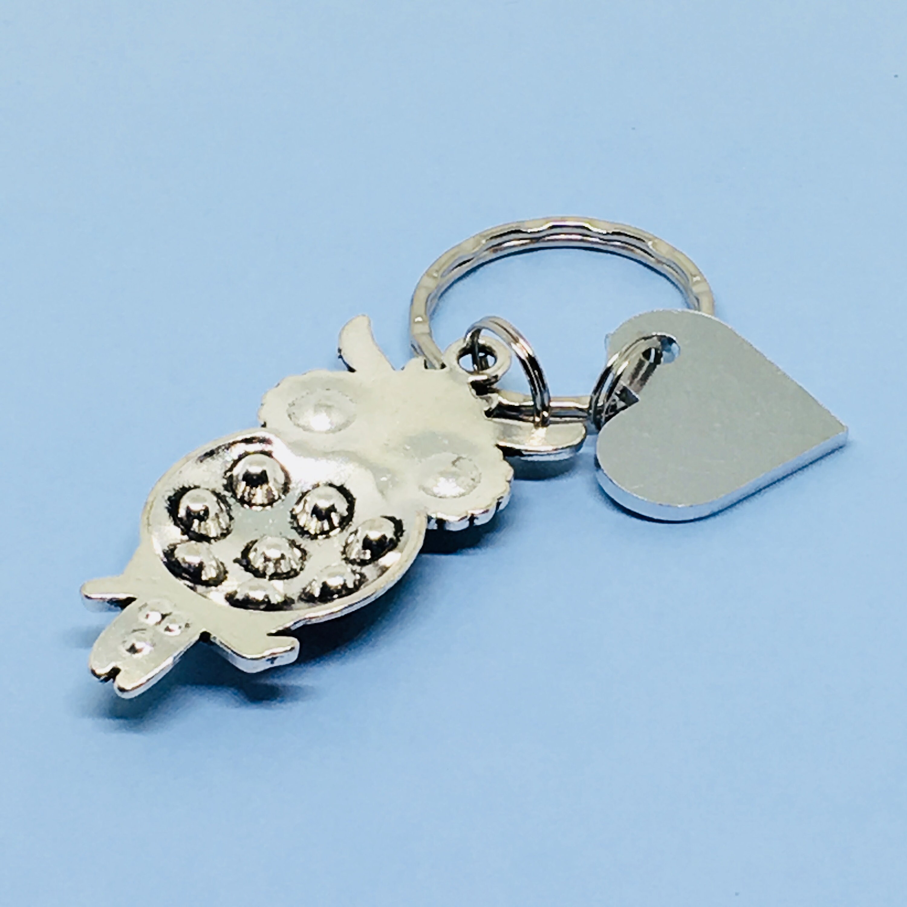 Owl Keyring Mum Keyring Hand Stamped Keyring Mothers Day - Etsy UK