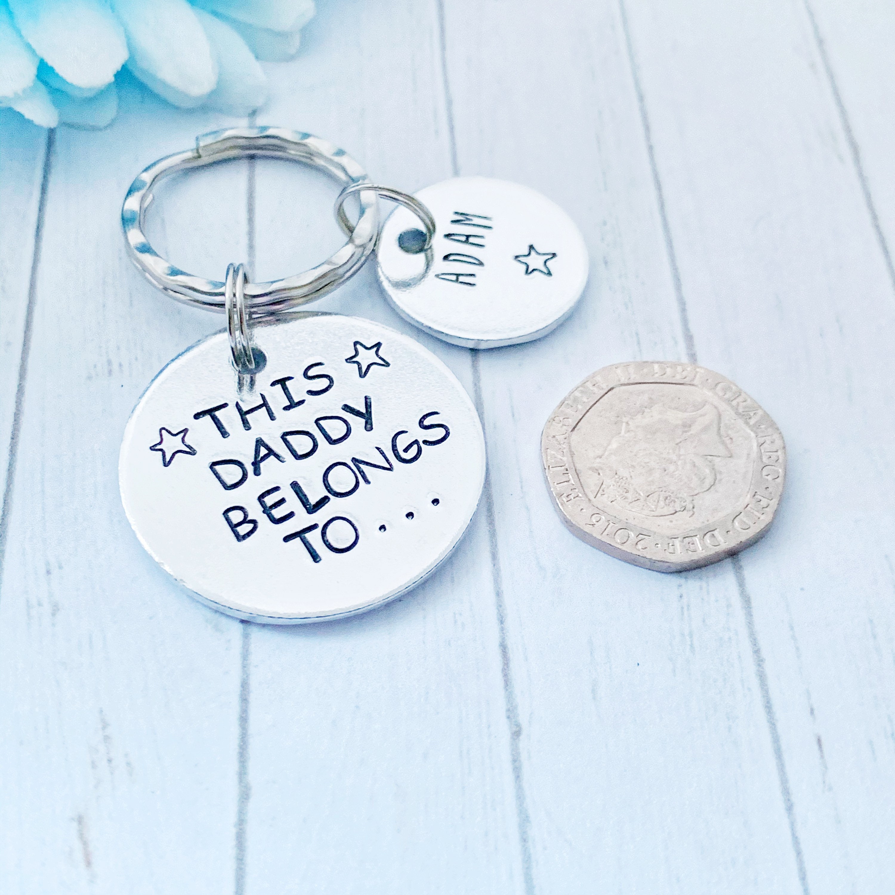 Daddy Keyring This Daddy Belongs to Keyring Dad Keyring - Etsy