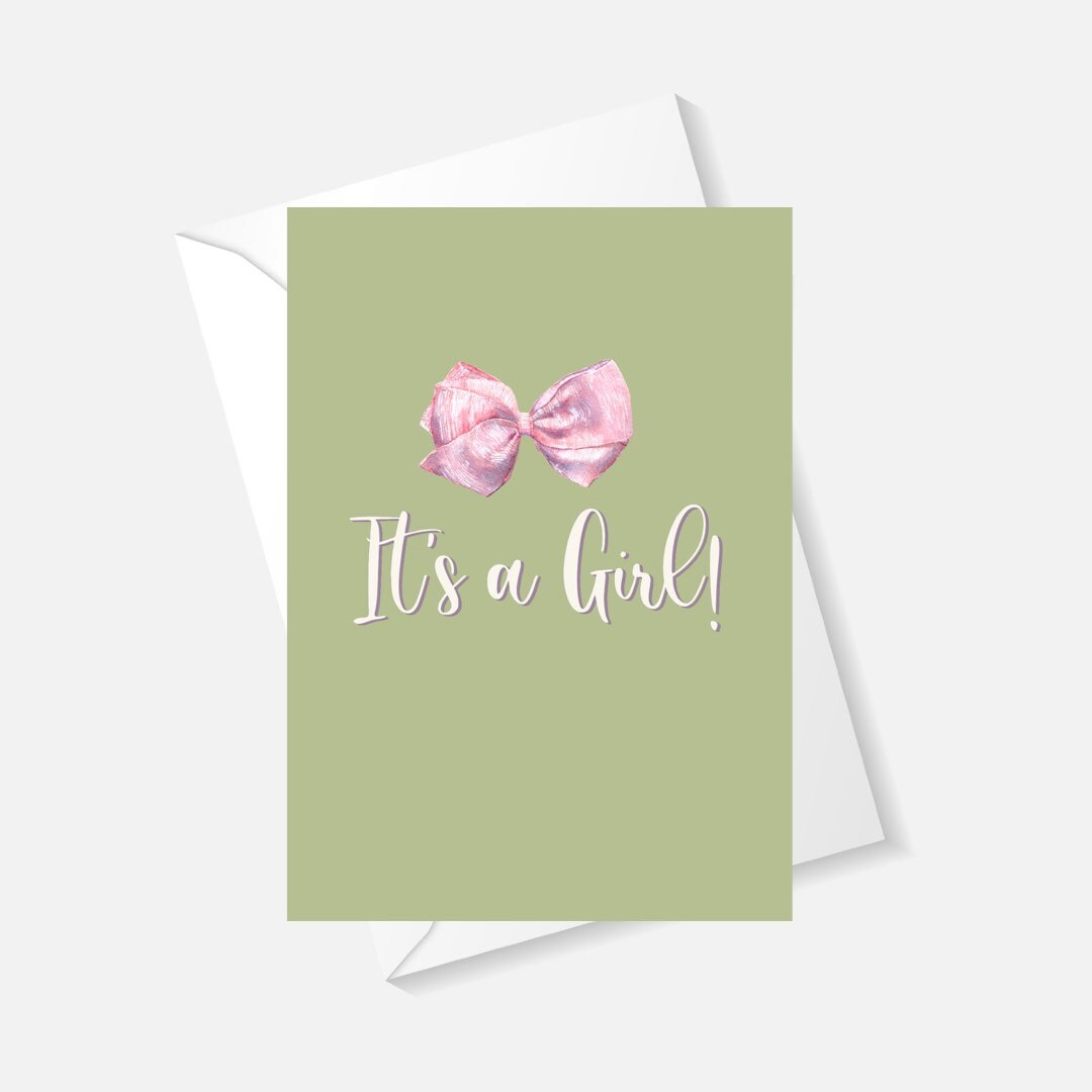 Its a Girl Greeting Card - Etsy
