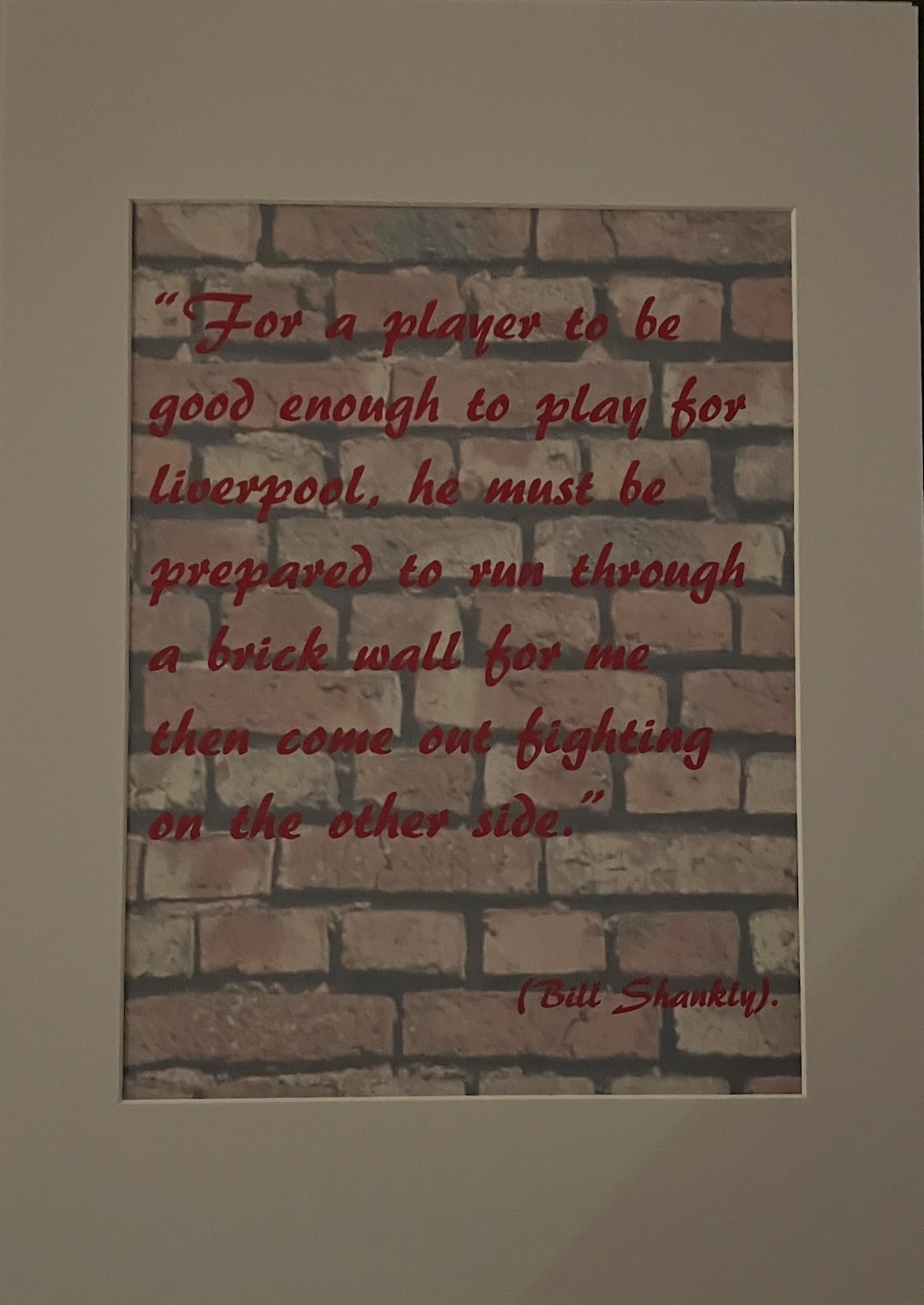 Liverpool - Bill Shankly Iconic Quote - Graffiti Wall Style A4 Print ...