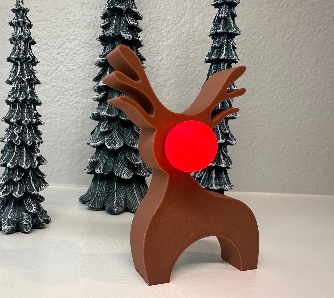 Rudolph Light up Christmas Decor, Tiered Tray Miniature - Etsy