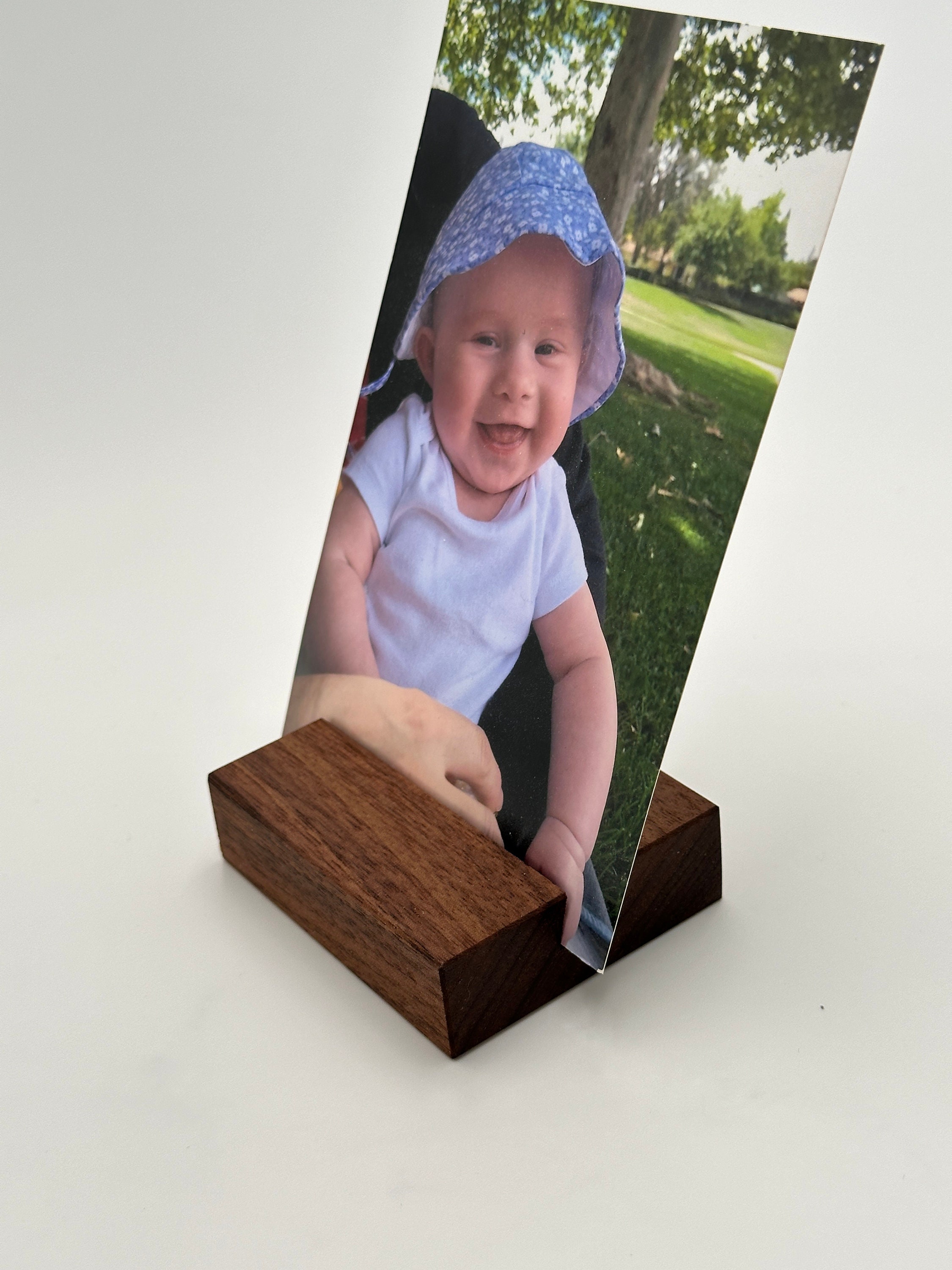 Wood Photo Stand, Card Holder, Picture Stand, Place Card Stand, Food ...