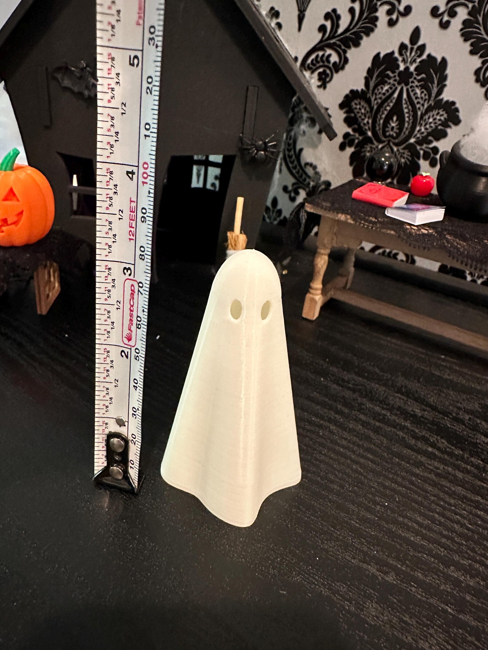 Miniature Witch Cauldron, Ghost, Jack O Lantern Light up Trio for ...