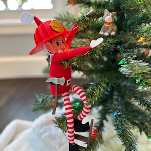 Christmas Elf Fireman Outfit With Accessories for Mischief - Etsy