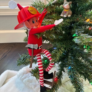 Christmas Elf Fireman Outfit With Accessories for Mischief - Etsy
