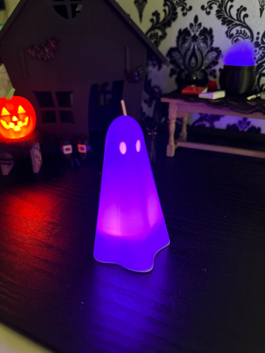 Mini Light up Ghost, Halloween Haunted House Miniature - Etsy