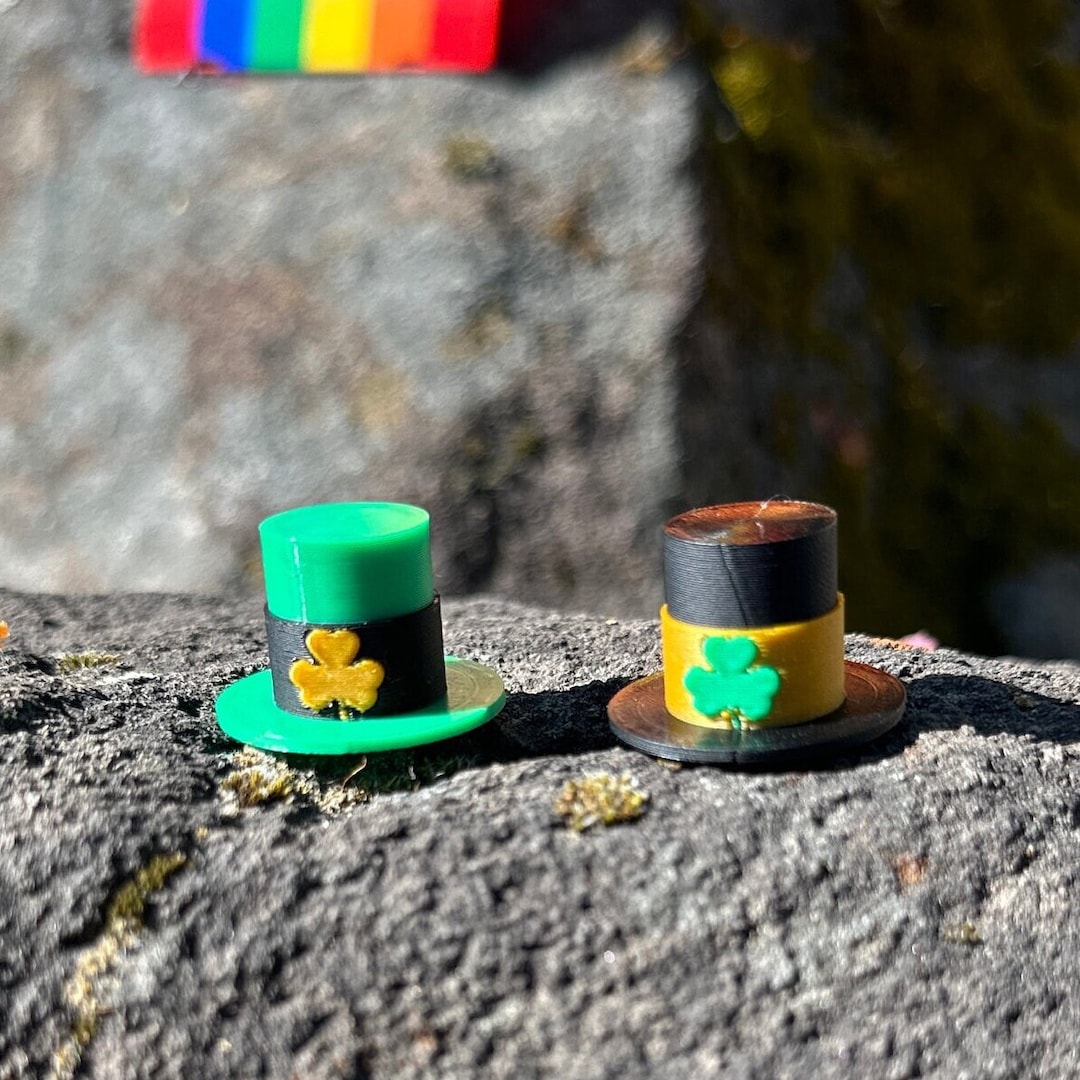 3D Printed Mini Leprechaun Hat, Lucky Clover, St. Patrick's Day - Etsy
